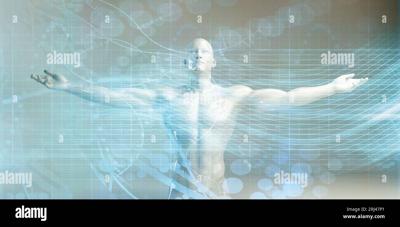 Smart City with Man Surrounded by Technology Embracing Technologies ...