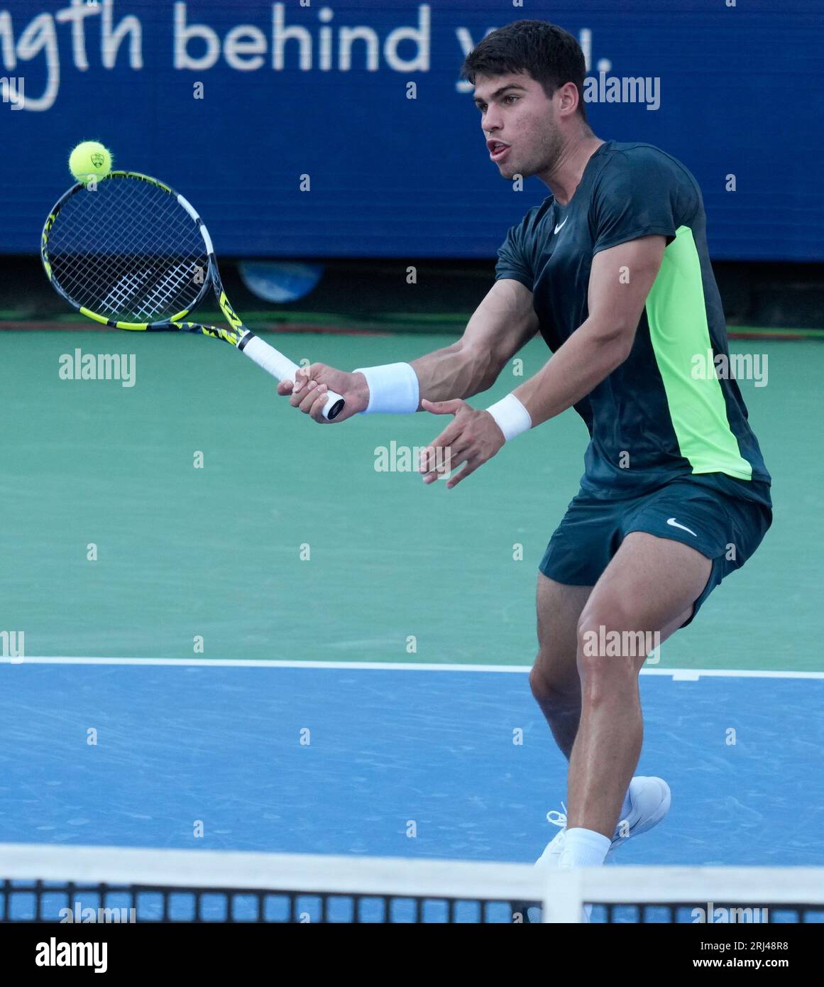 August 20, 2023: Carlos Alcaraz (ESP) loses to Novak Djokovic (SRB), 6 ...