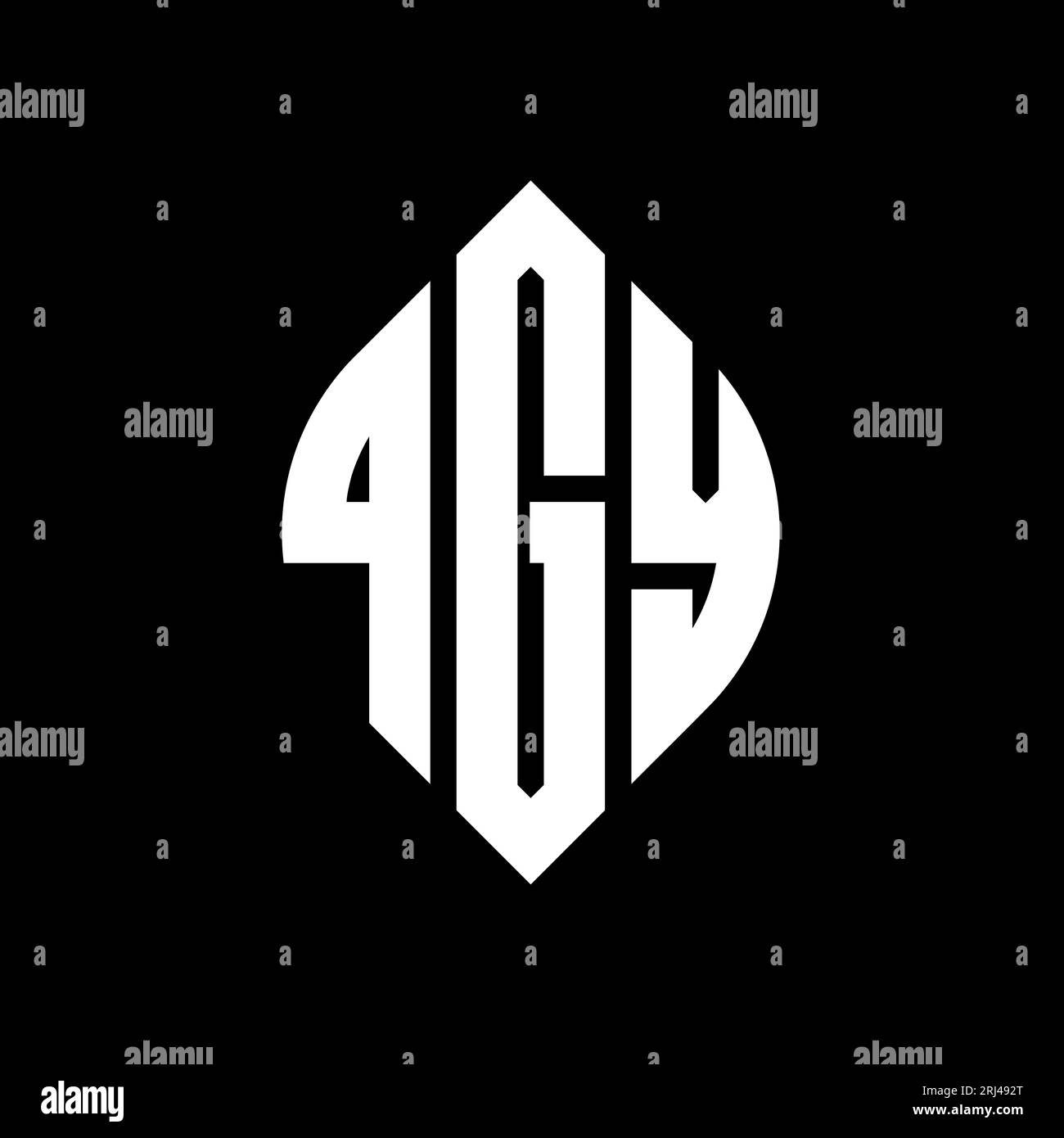 QGY circle letter logo design with circle and ellipse shape. QGY ...