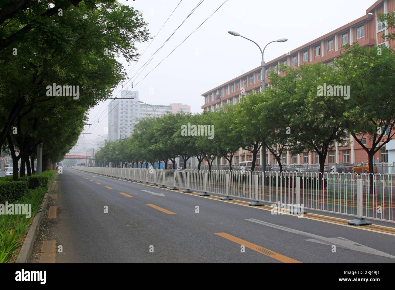 Highway and greening trees in Beijing in china Stock Photo - Alamy