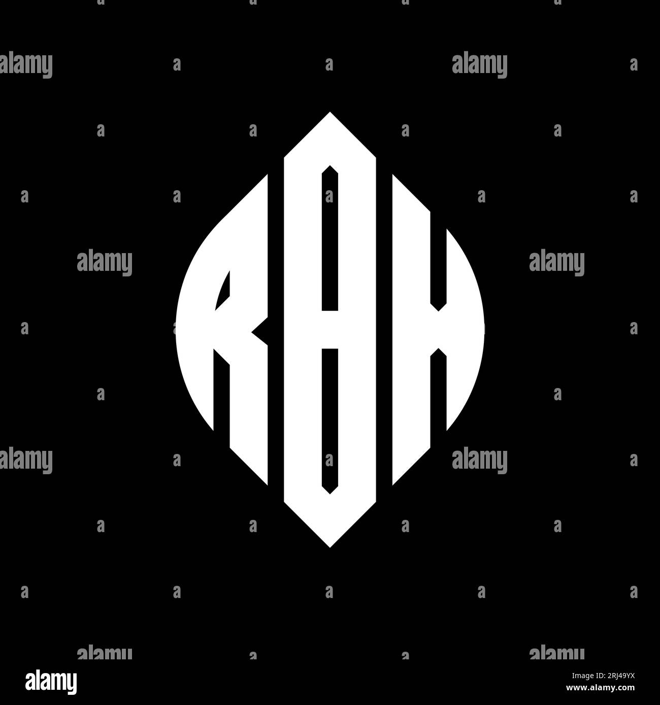 RBX circle letter logo design with circle and ellipse shape. RBX ...