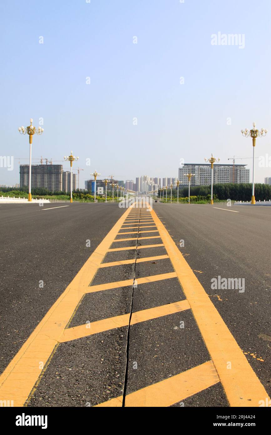 Building lighting and expedite road in broad field of vision, north ...