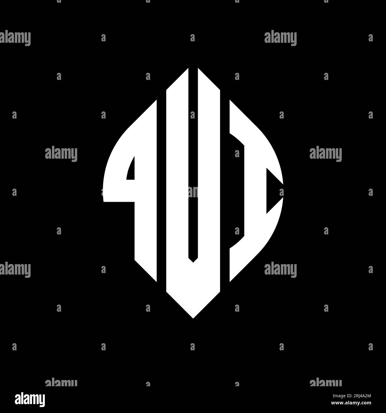 QVI circle letter logo design with circle and ellipse shape. QVI ...