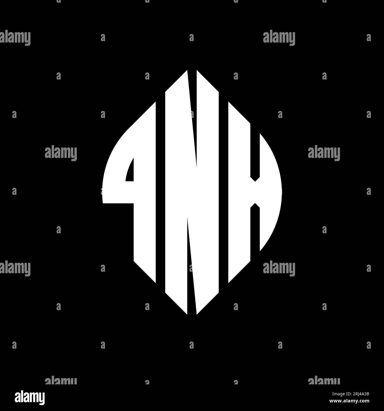 QNX circle letter logo design with circle and ellipse shape. QNX ...