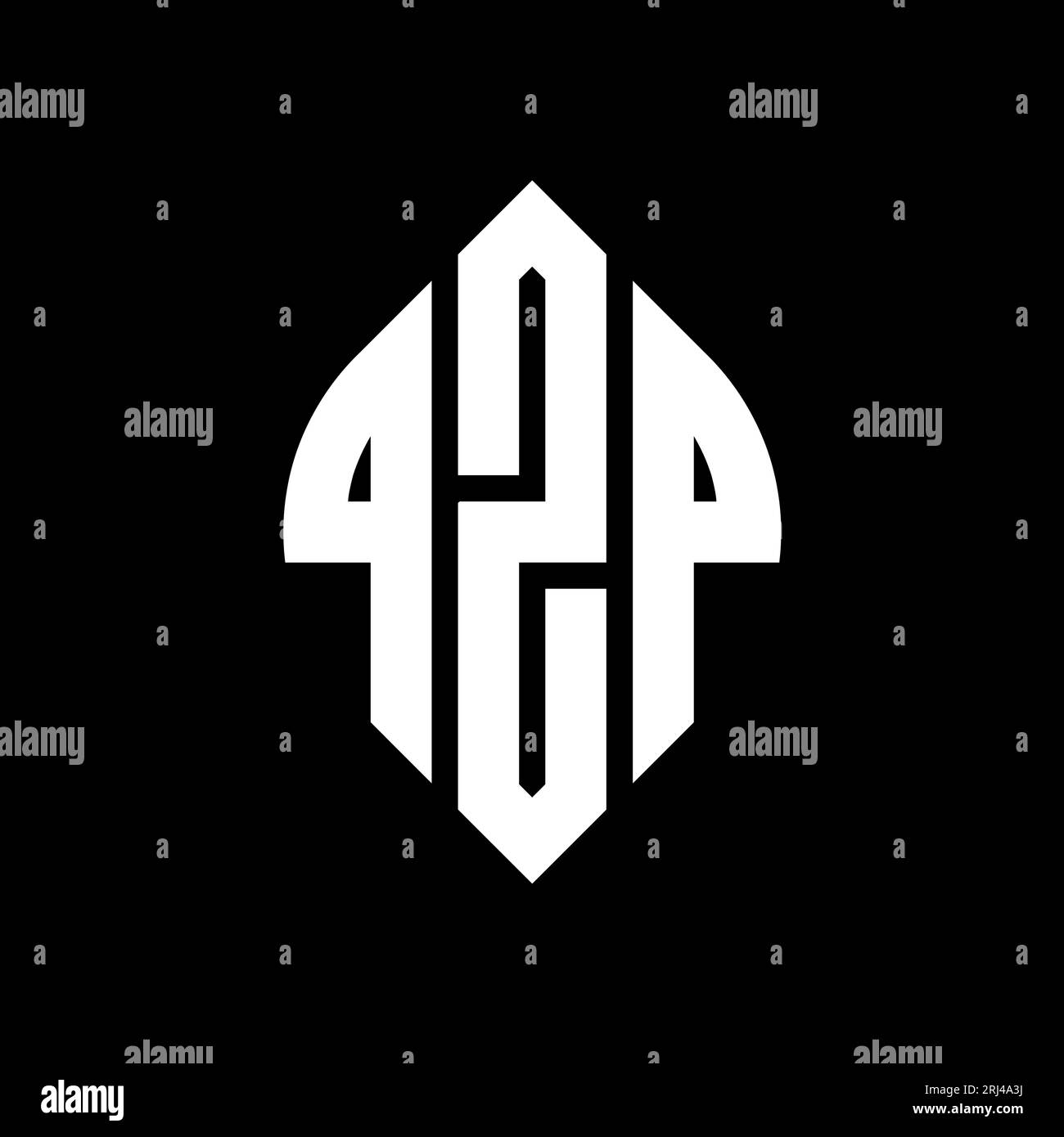 QZP circle letter logo design with circle and ellipse shape. QZP ...