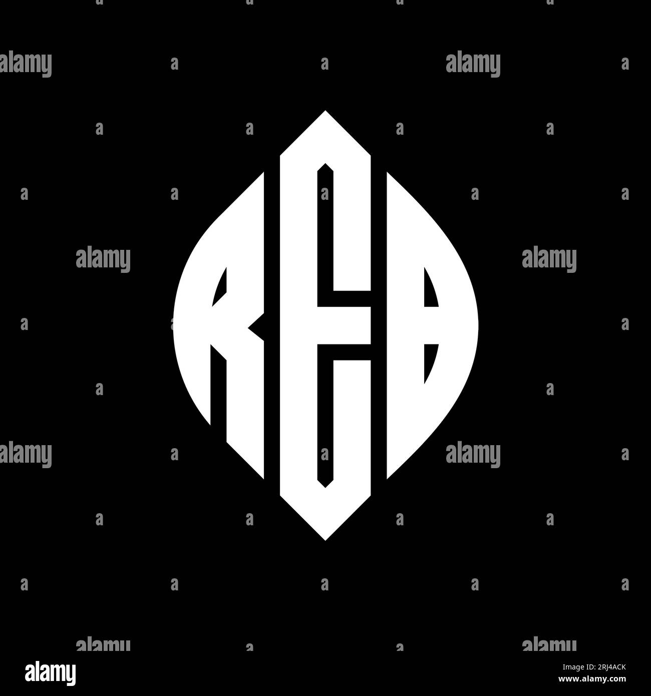 REB circle letter logo design with circle and ellipse shape. REB ...