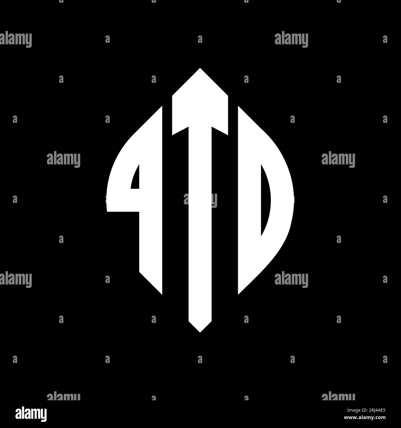 QTO circle letter logo design with circle and ellipse shape. QTO ...