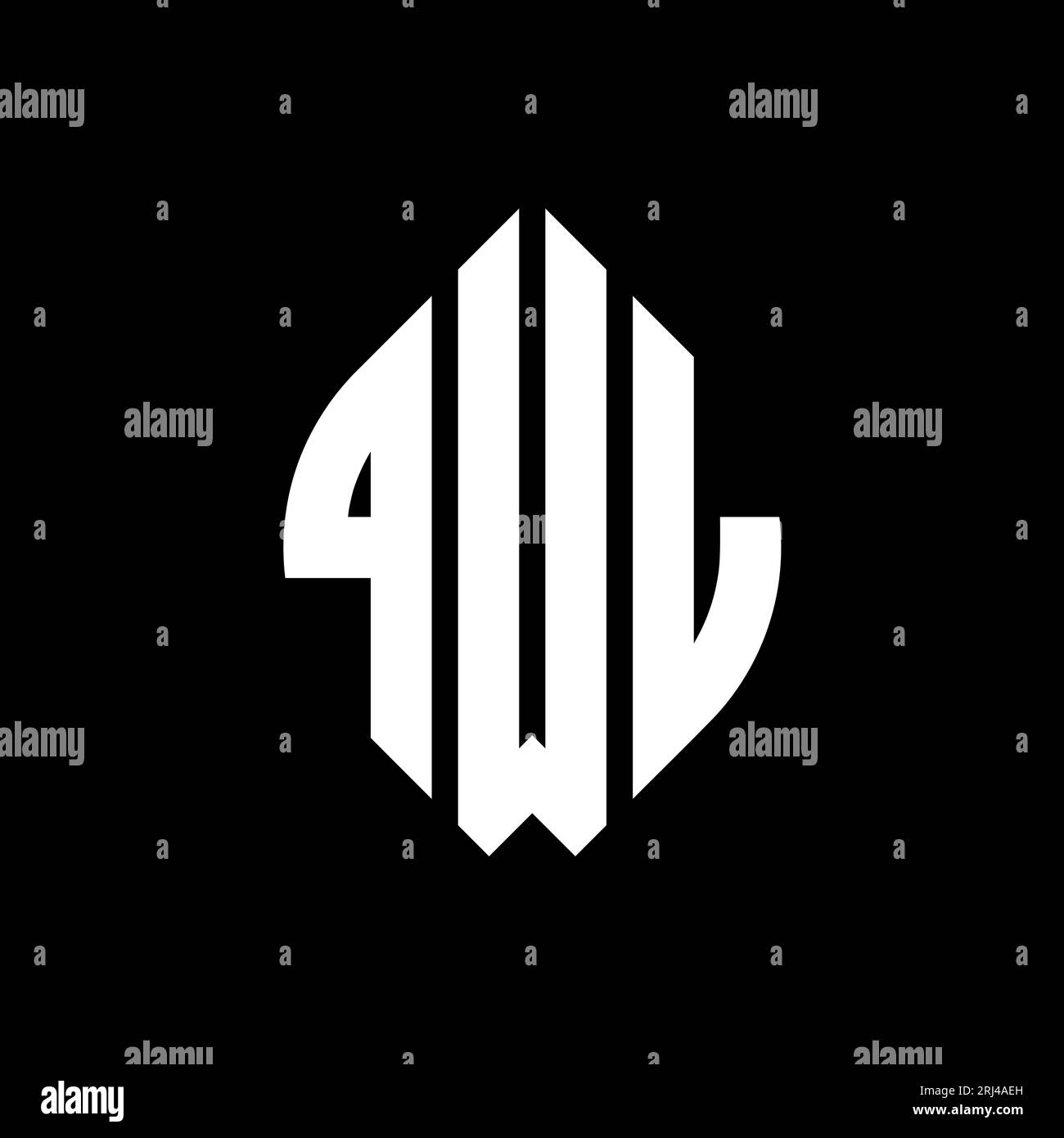 QWL circle letter logo design with circle and ellipse shape. QWL ...