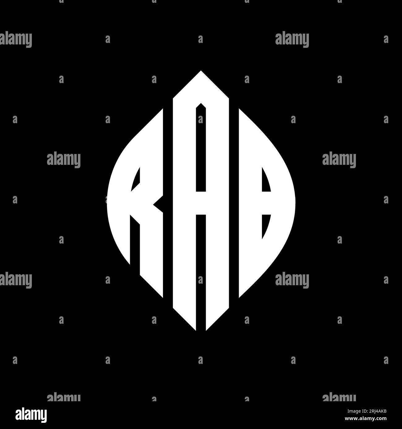 RAB circle letter logo design with circle and ellipse shape. RAB ...