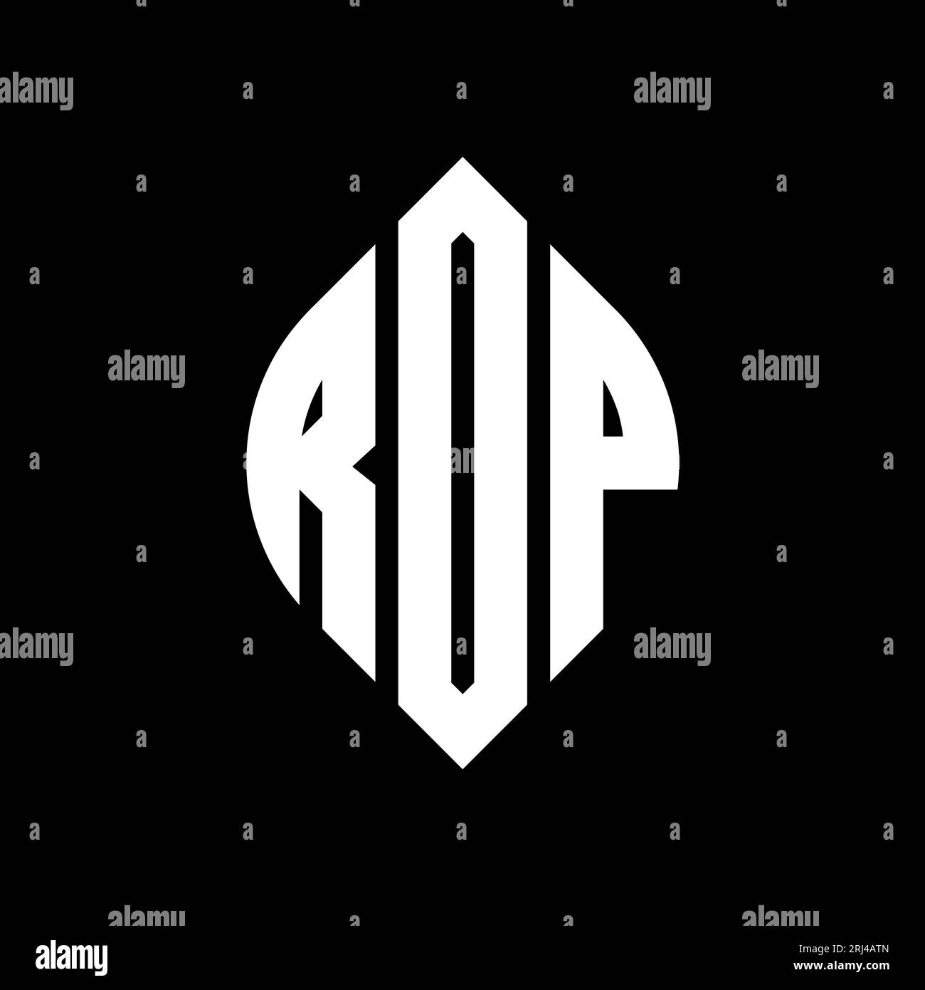 RDP circle letter logo design with circle and ellipse shape. RDP ellipse letters with ...