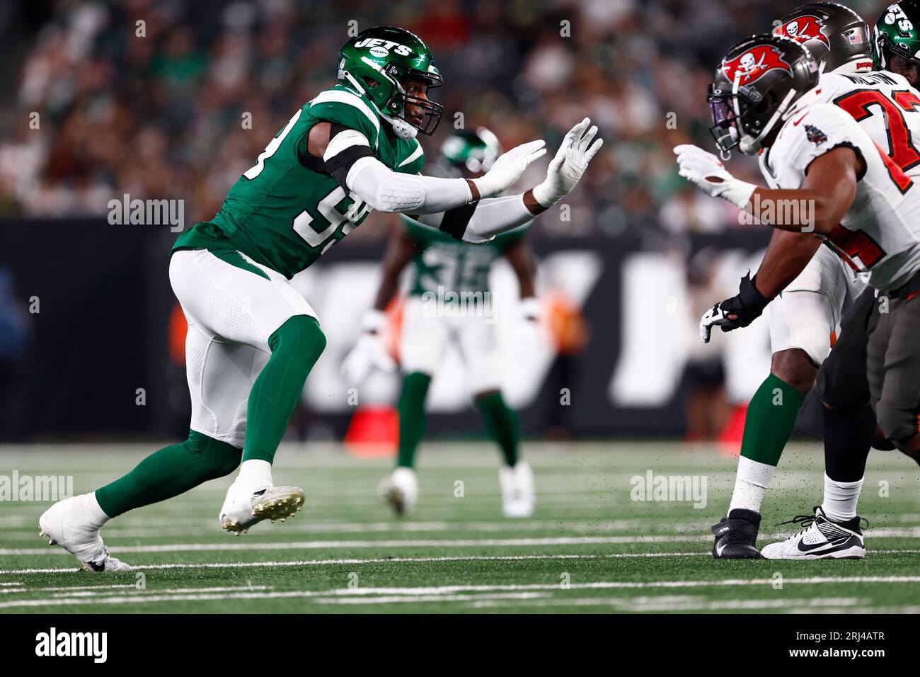 New York Jets defensive end Will McDonald IV (99) in action against the ...