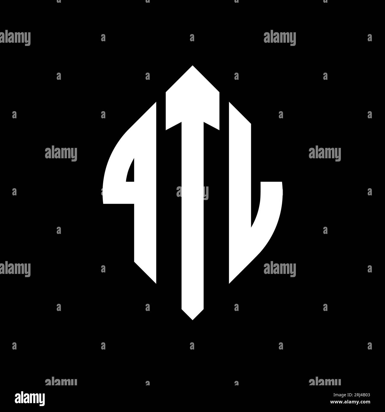 QTL circle letter logo design with circle and ellipse shape. QTL ...