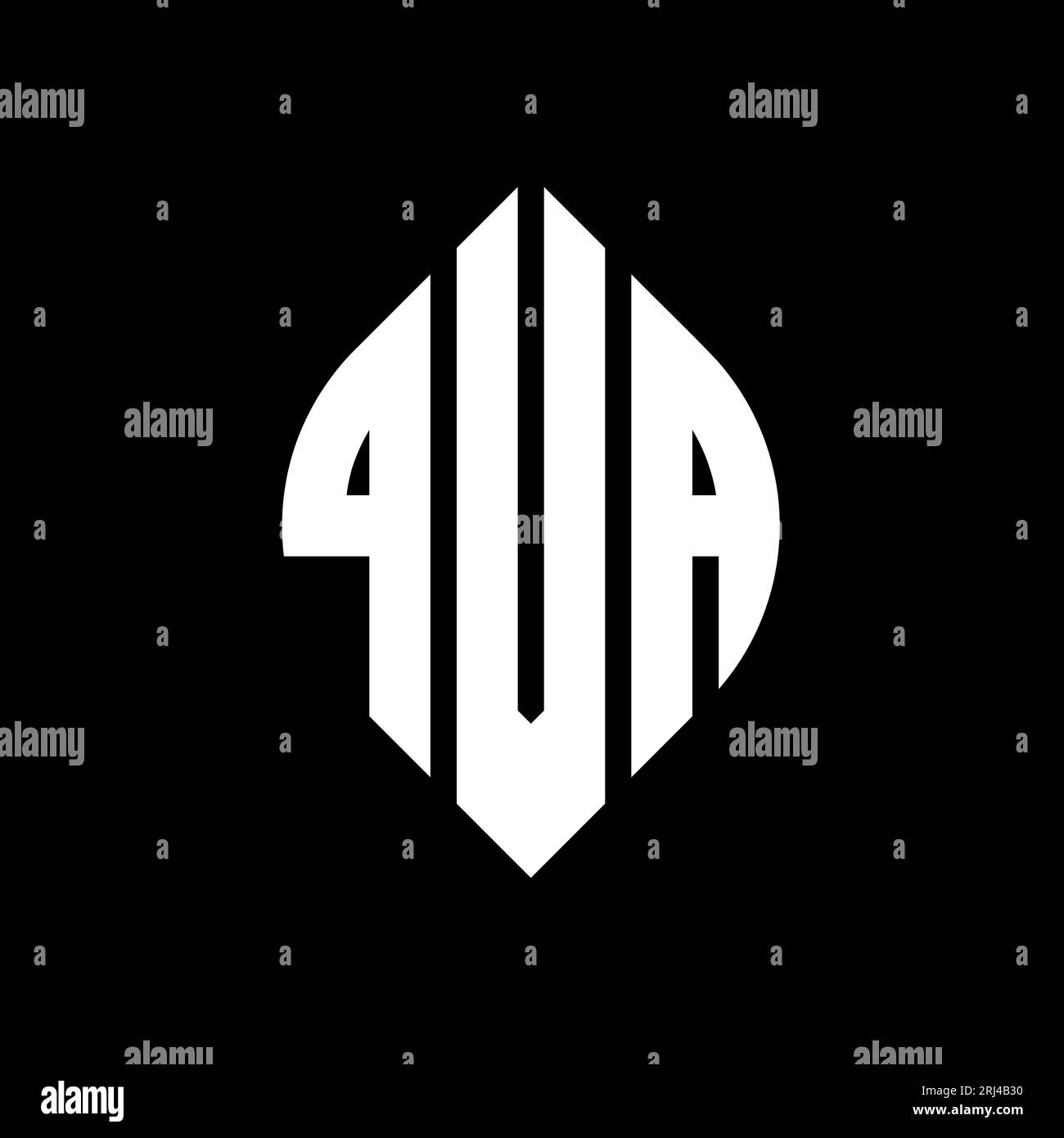 QVA circle letter logo design with circle and ellipse shape. QVA ...