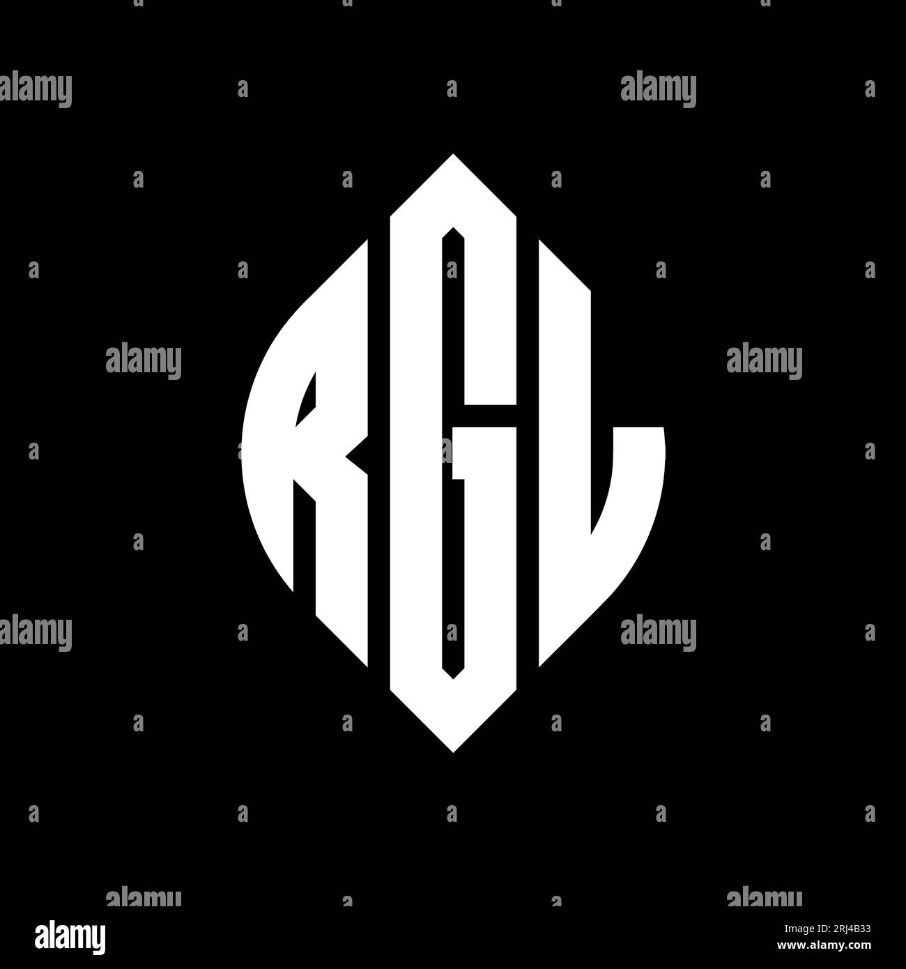 RGL circle letter logo design with circle and ellipse shape. RGL ...