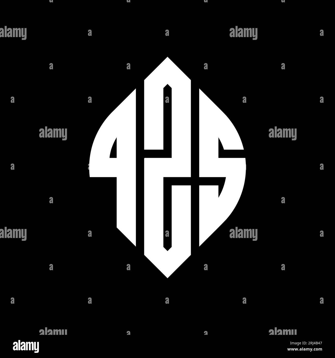 QZS circle letter logo design with circle and ellipse shape. QZS ...