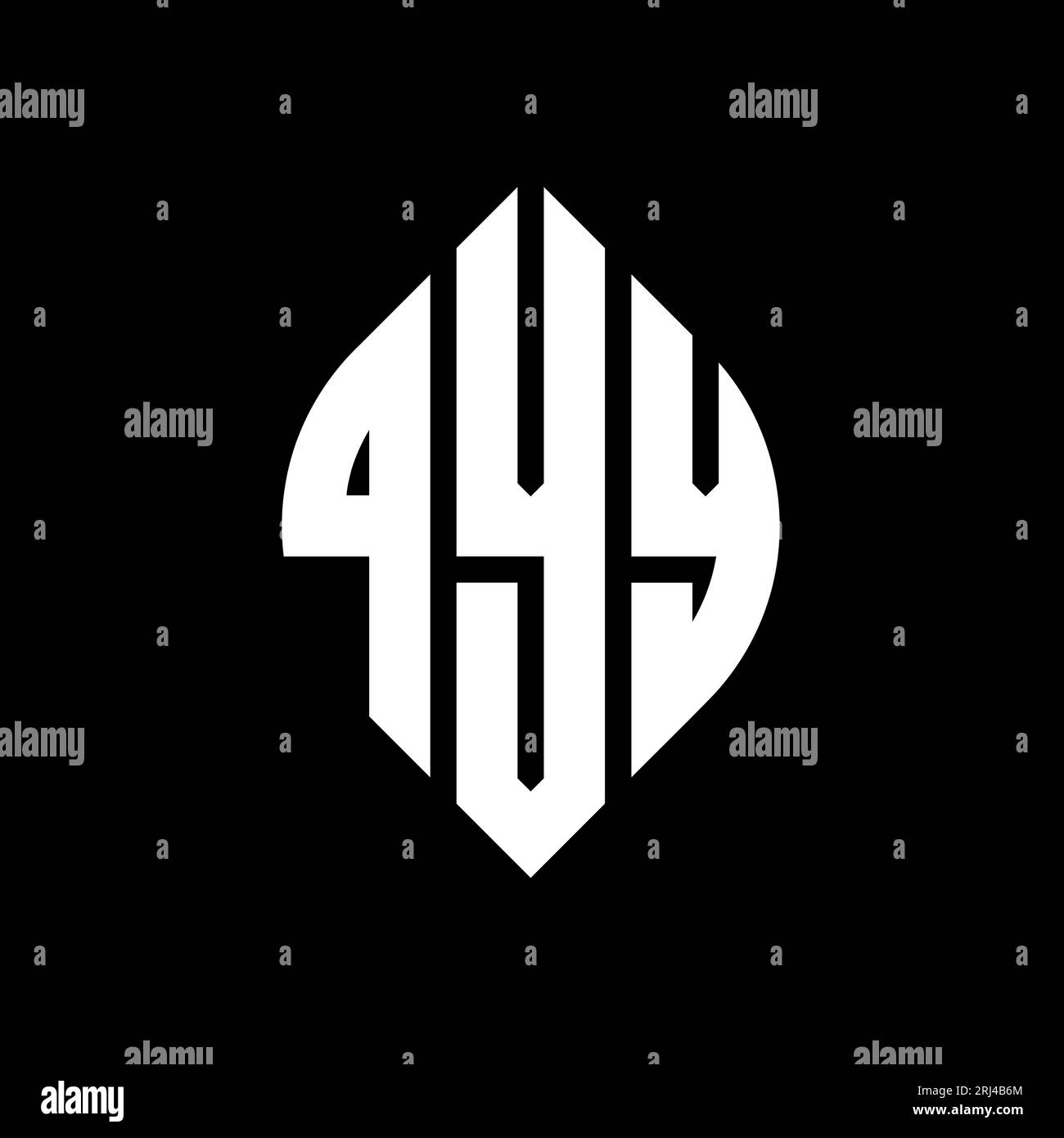 QYY circle letter logo design with circle and ellipse shape. QYY ...