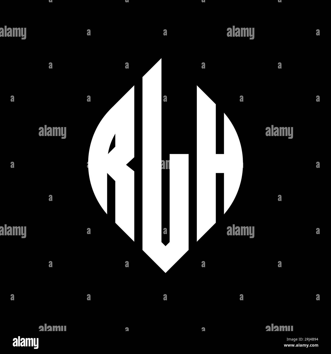 Rlh logo design Black and White Stock Photos & Images - Alamy