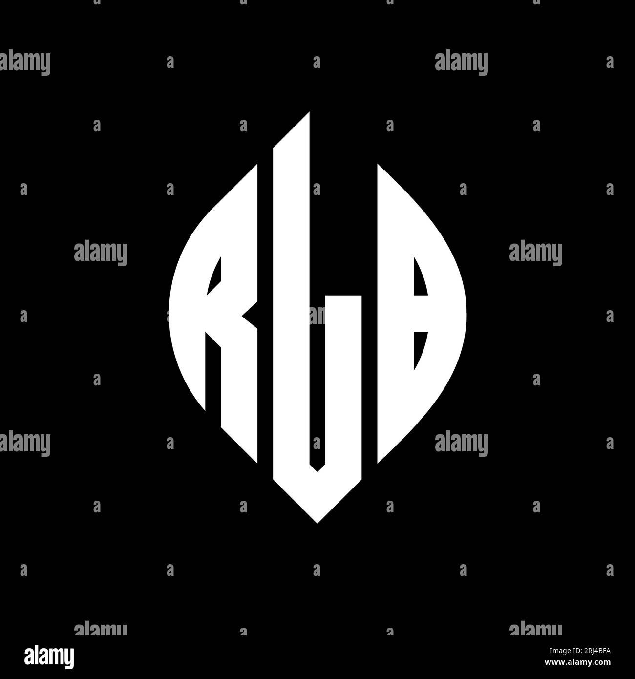 RLB circle letter logo design with circle and ellipse shape. RLB ...