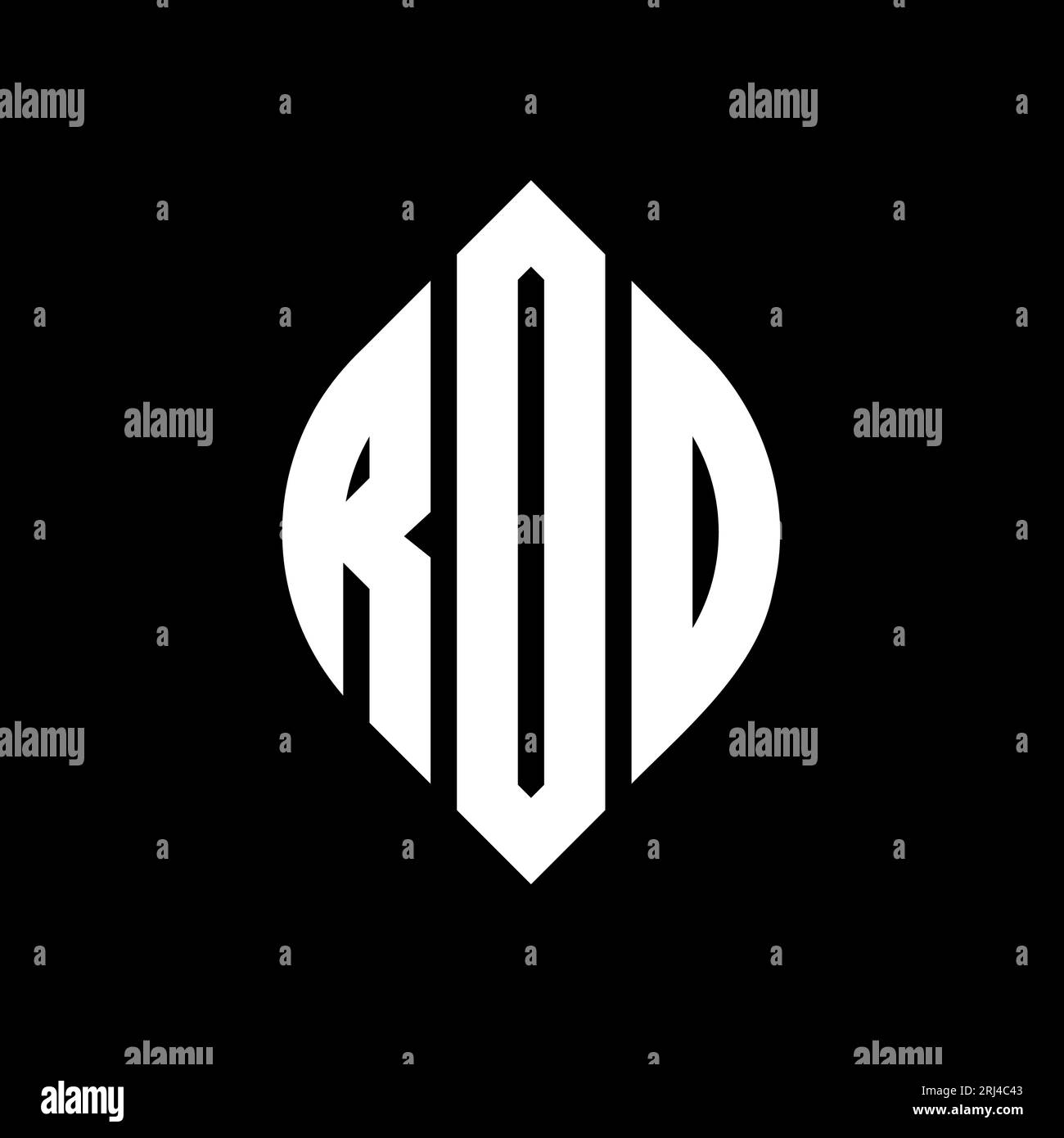 RDD circle letter logo design with circle and ellipse shape. RDD ...