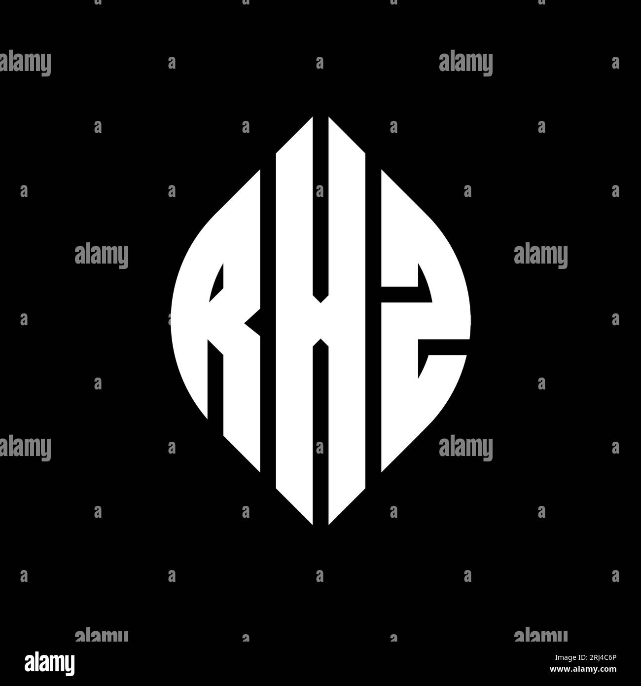 RXZ circle letter logo design with circle and ellipse shape. RXZ ...