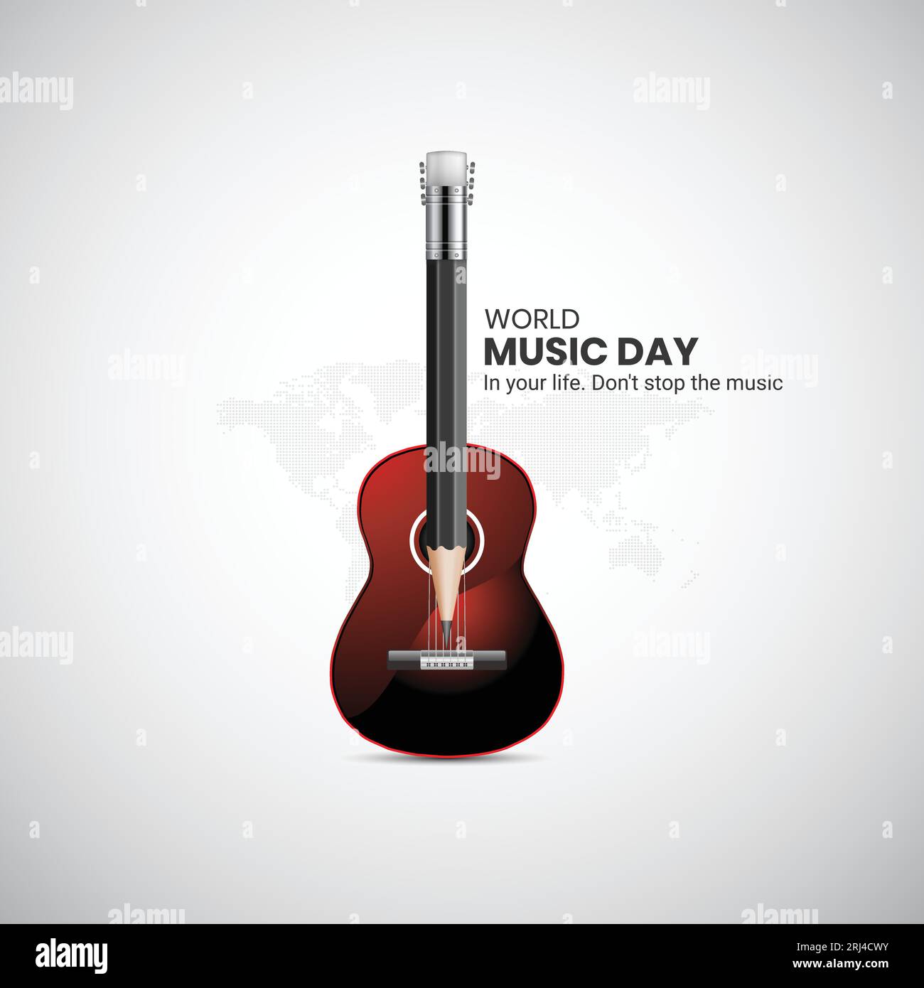 World Music Day with a musical instrument illustration. Creative Music ...
