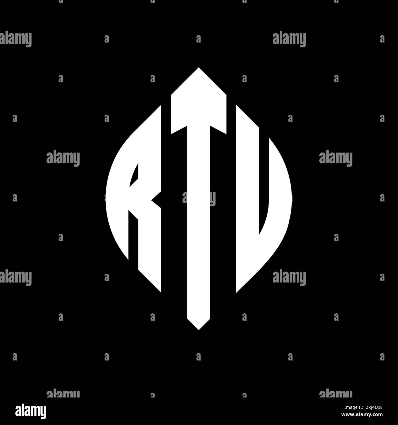 RTU circle letter logo design with circle and ellipse shape. RTU ...