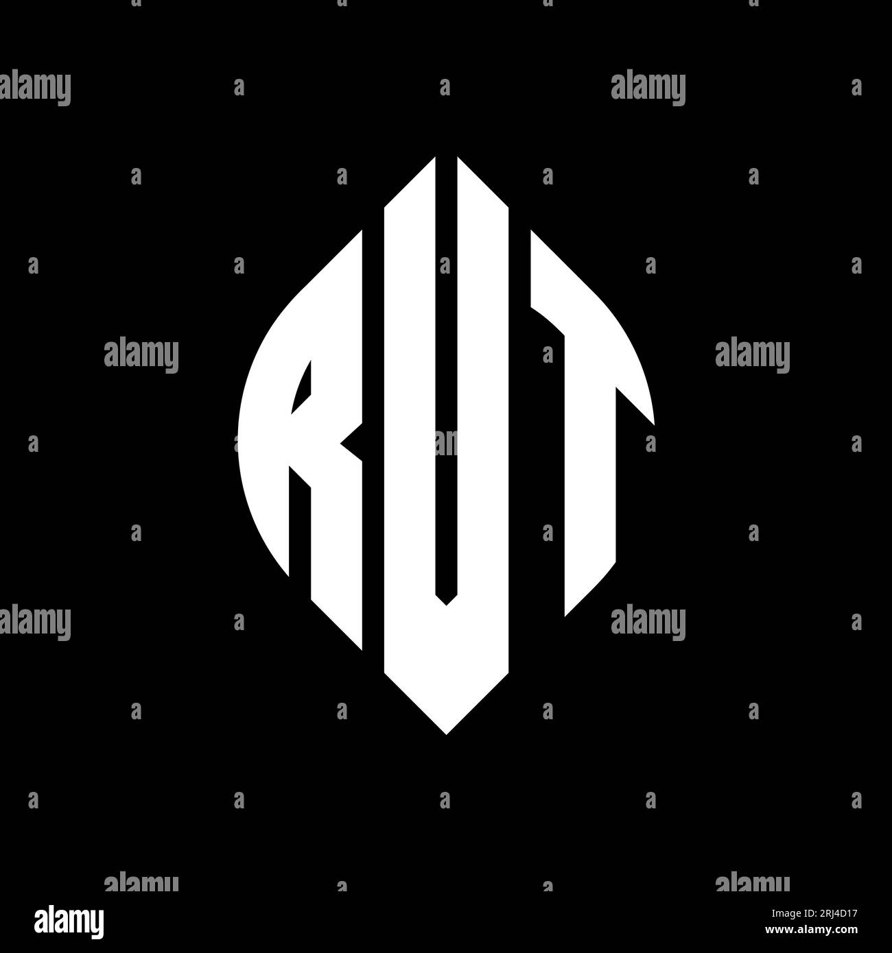RVT circle letter logo design with circle and ellipse shape. RVT ...