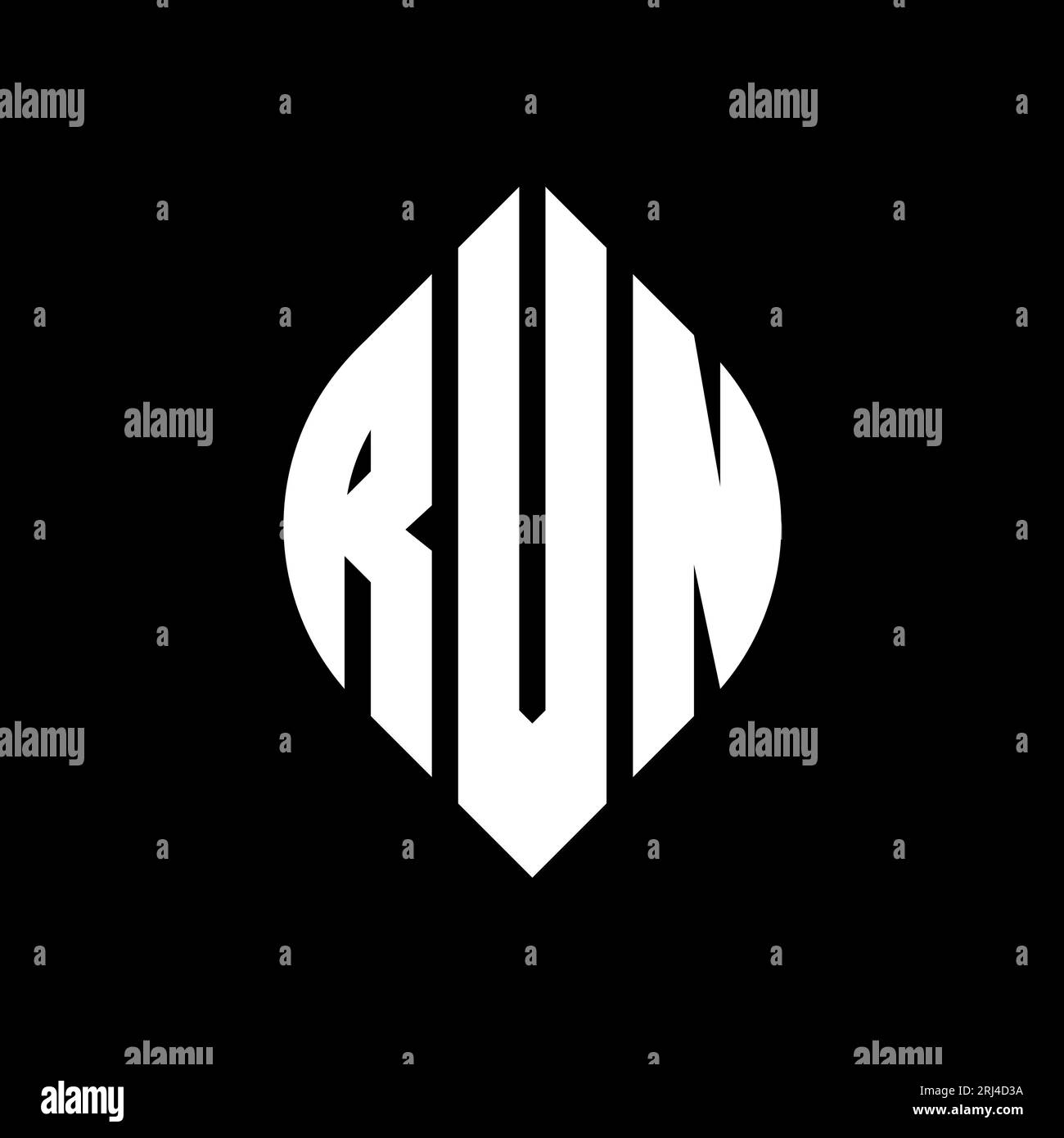 RVN circle letter logo design with circle and ellipse shape. RVN ...