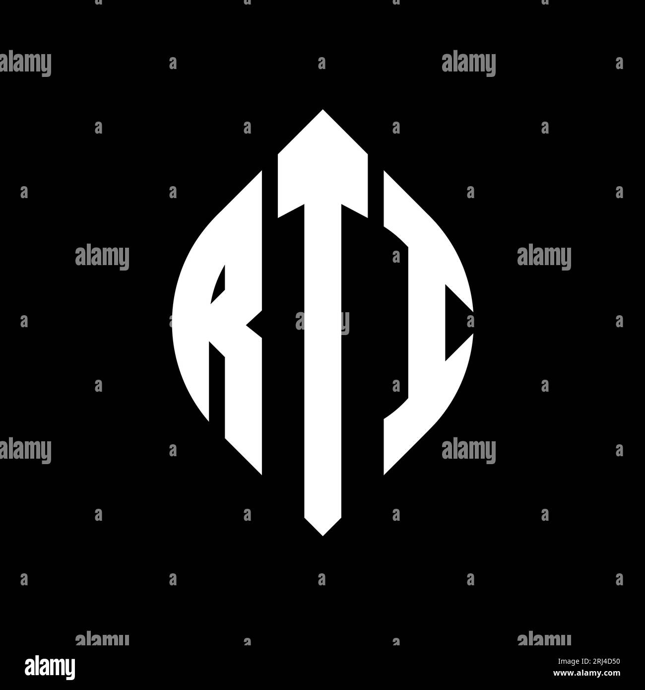 RTI circle letter logo design with circle and ellipse shape. RTI ...
