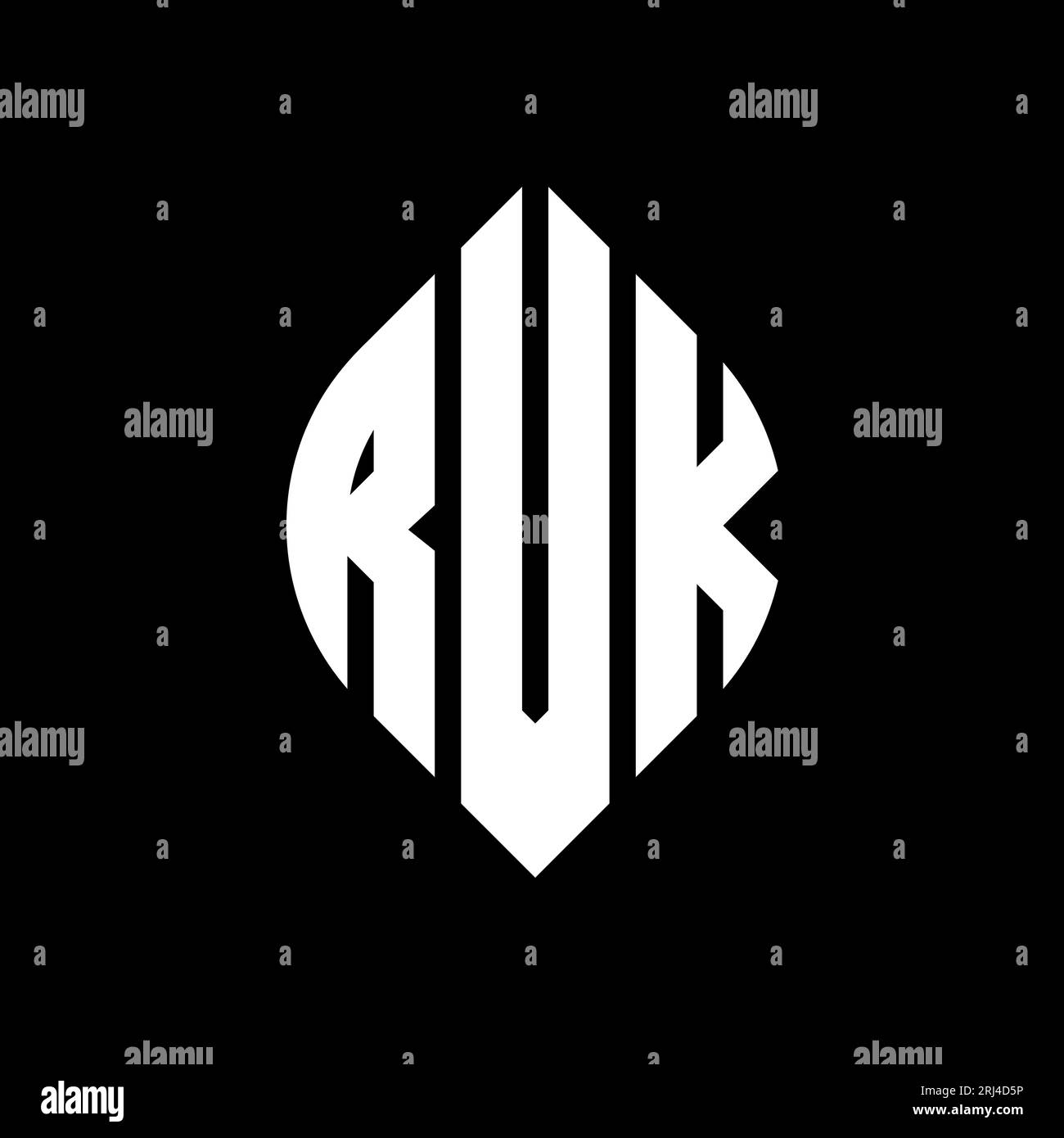 RVK circle letter logo design with circle and ellipse shape. RVK ...
