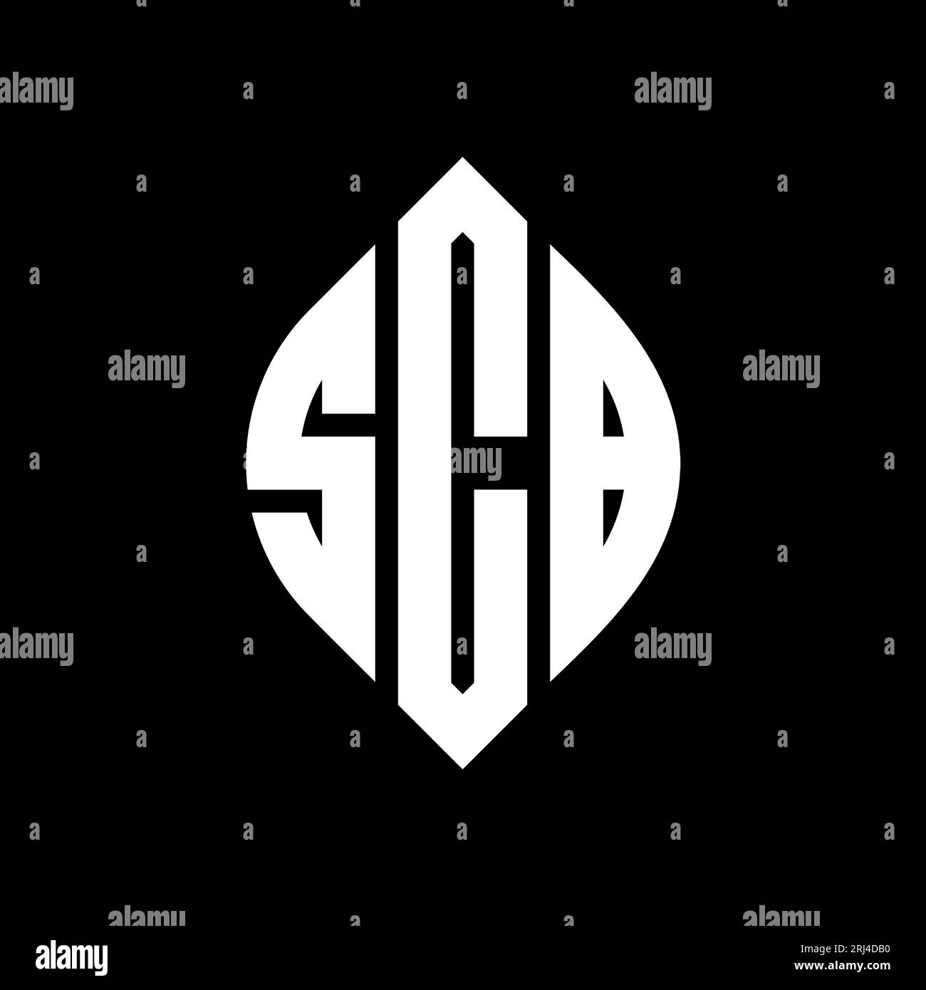 SCB circle letter logo design with circle and ellipse shape. SCB ...