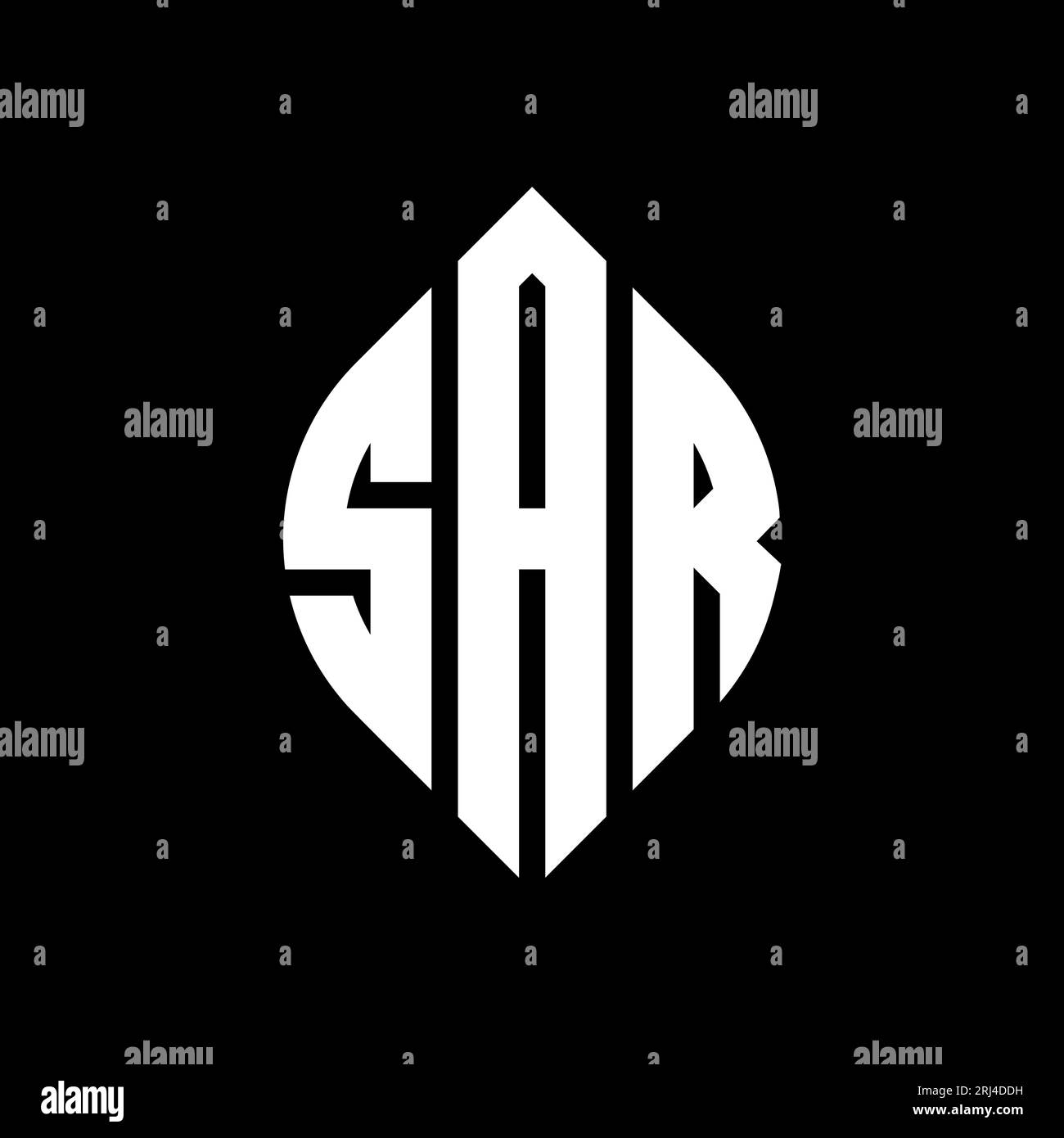 SAR circle letter logo design with circle and ellipse shape. SAR ...