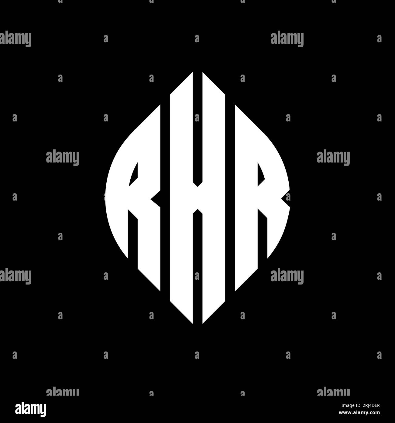 RXR circle letter logo design with circle and ellipse shape. RXR ...