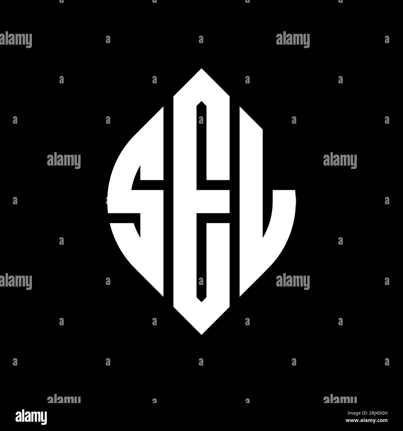 SEL circle letter logo design with circle and ellipse shape. SEL ...
