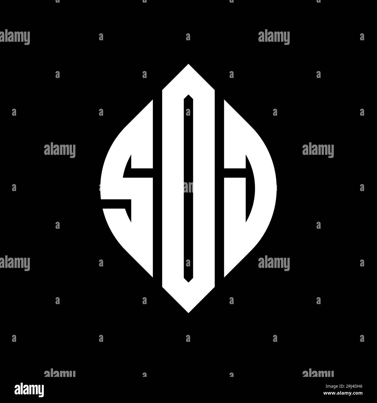 SDJ circle letter logo design with circle and ellipse shape. SDJ ...