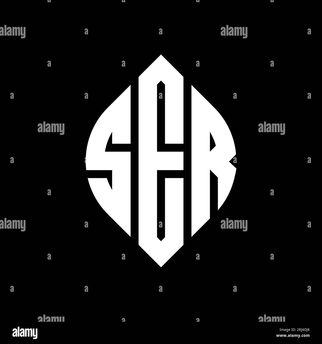 SER circle letter logo design with circle and ellipse shape. SER ...