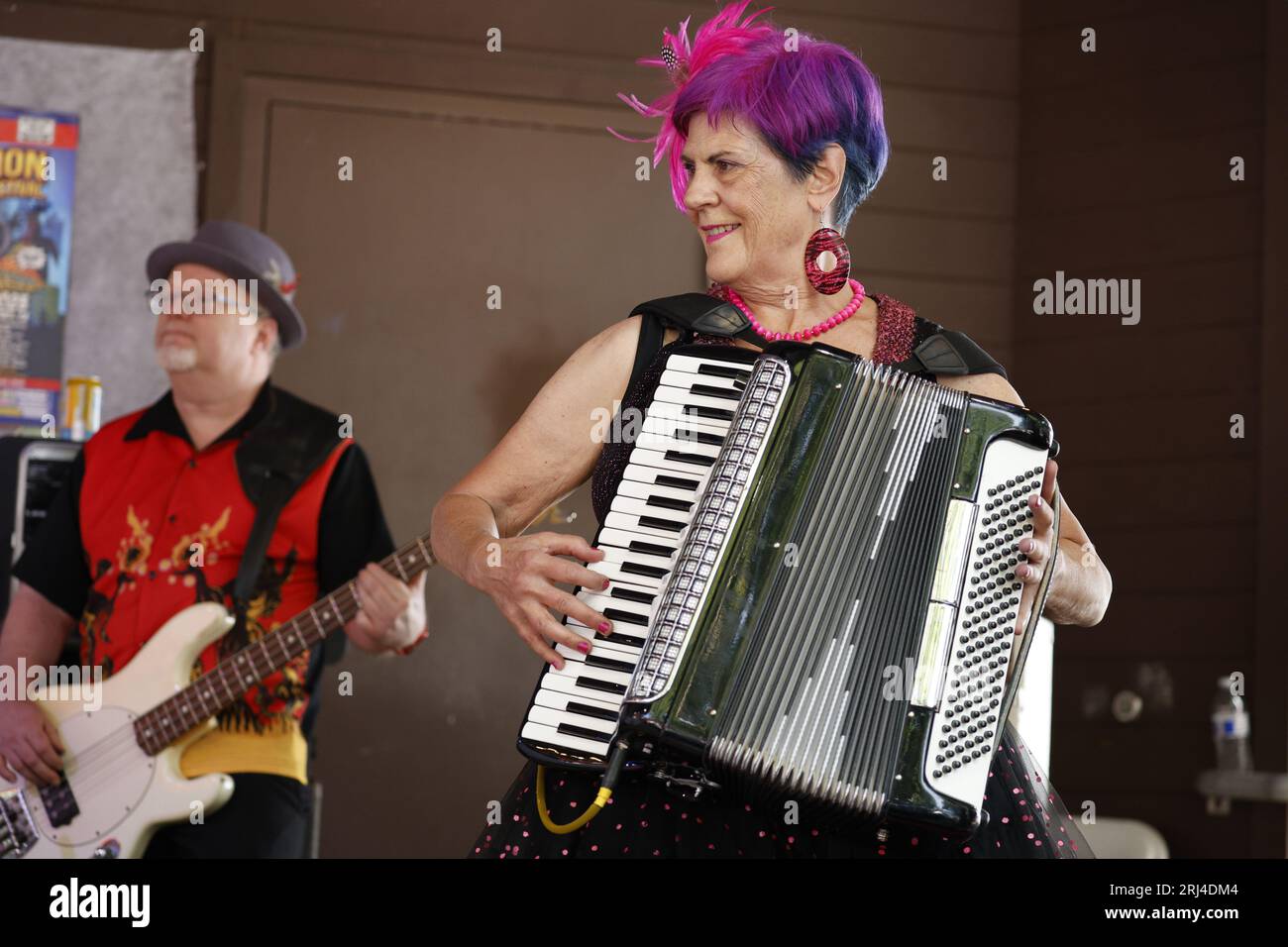Cotati, California, USA. 20th Aug, 2023. “Those Darn Accordions” light ...