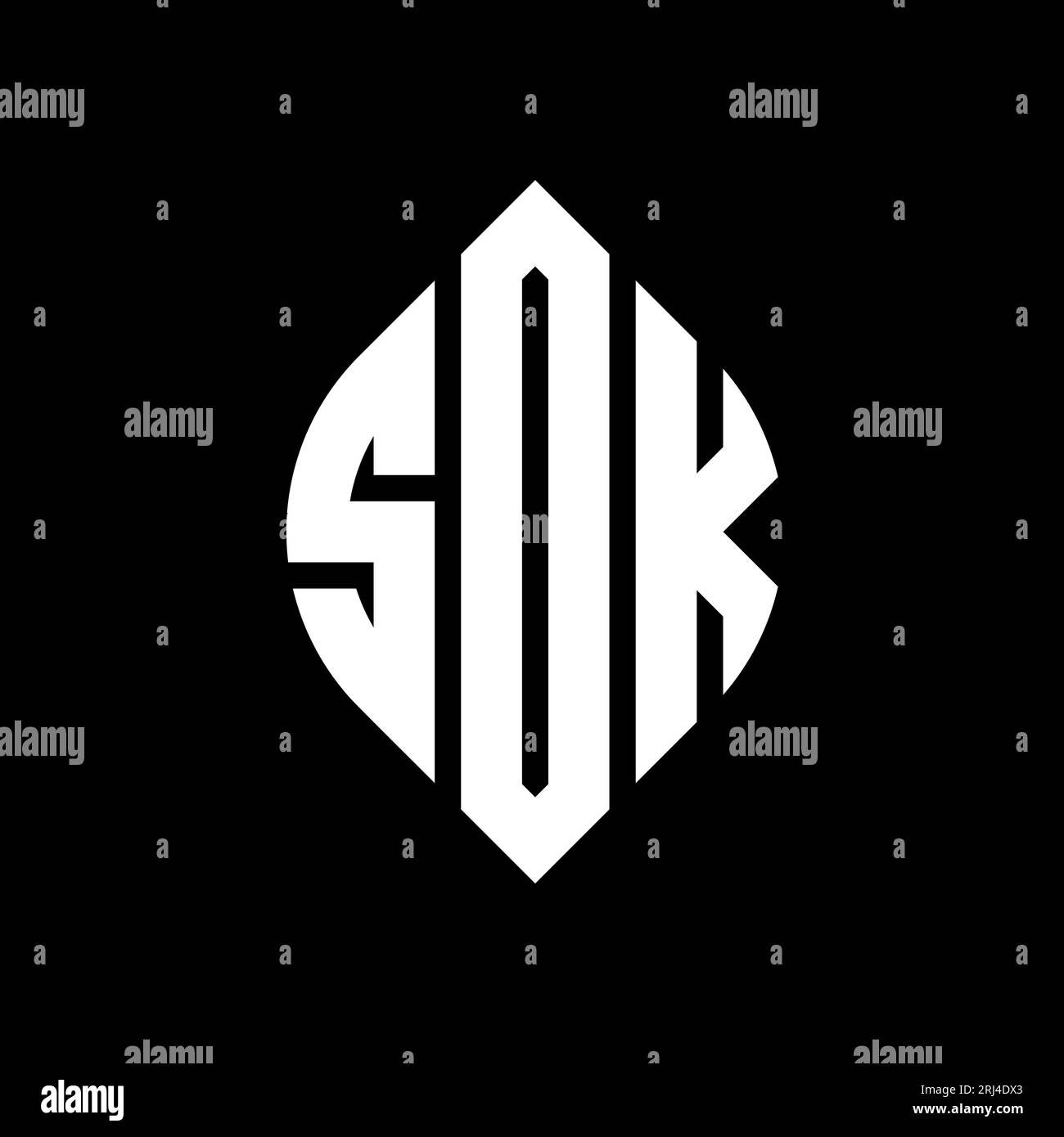 SDK circle letter logo design with circle and ellipse shape. SDK ...