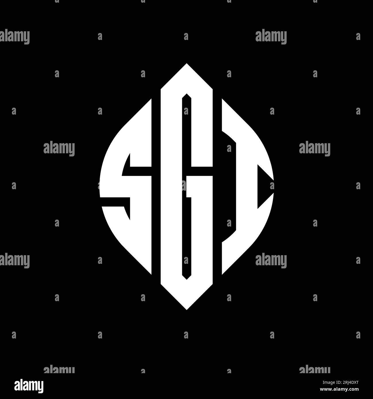 SGI circle letter logo design with circle and ellipse shape. SGI ...