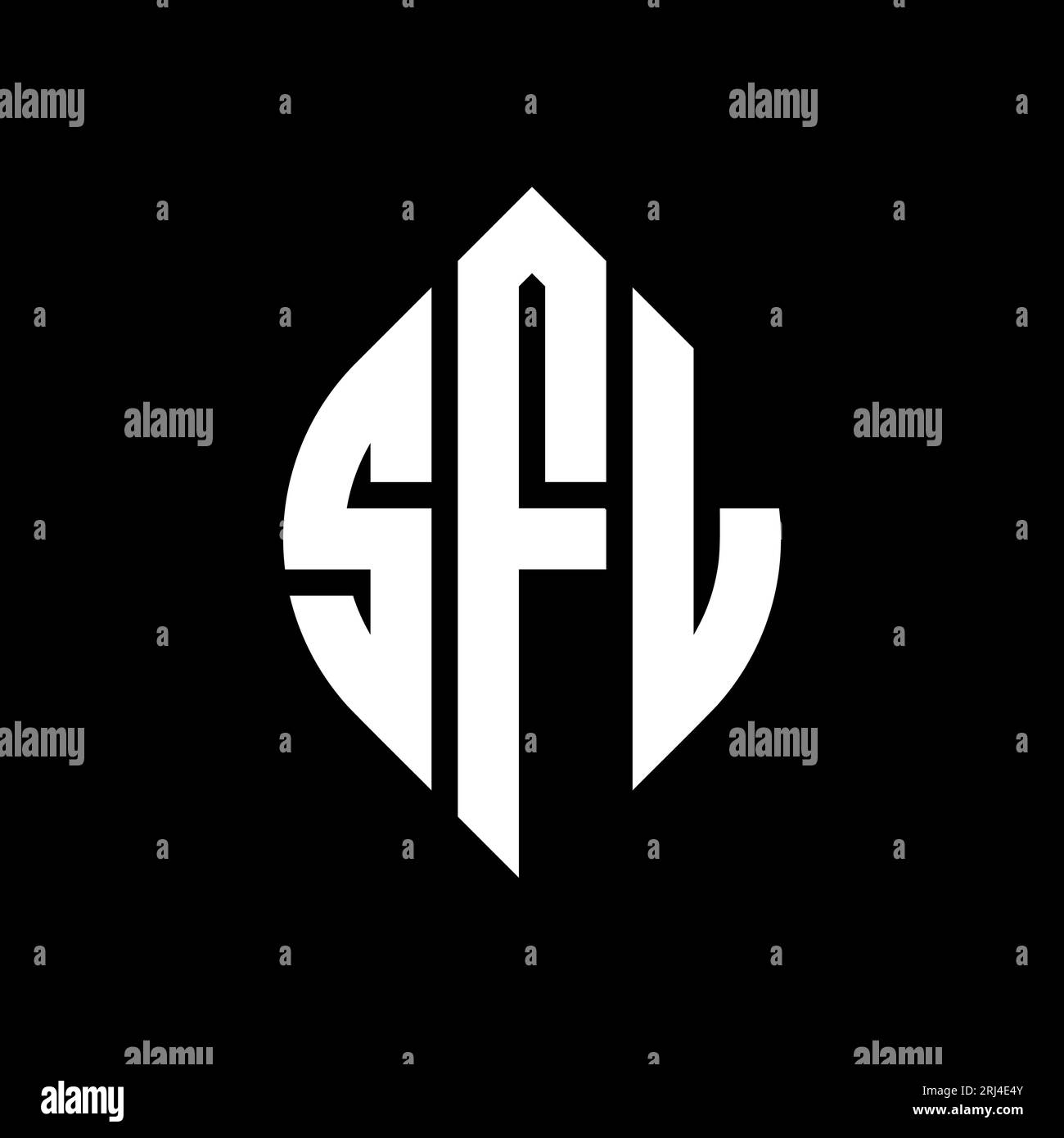 SFL circle letter logo design with circle and ellipse shape. SFL ...