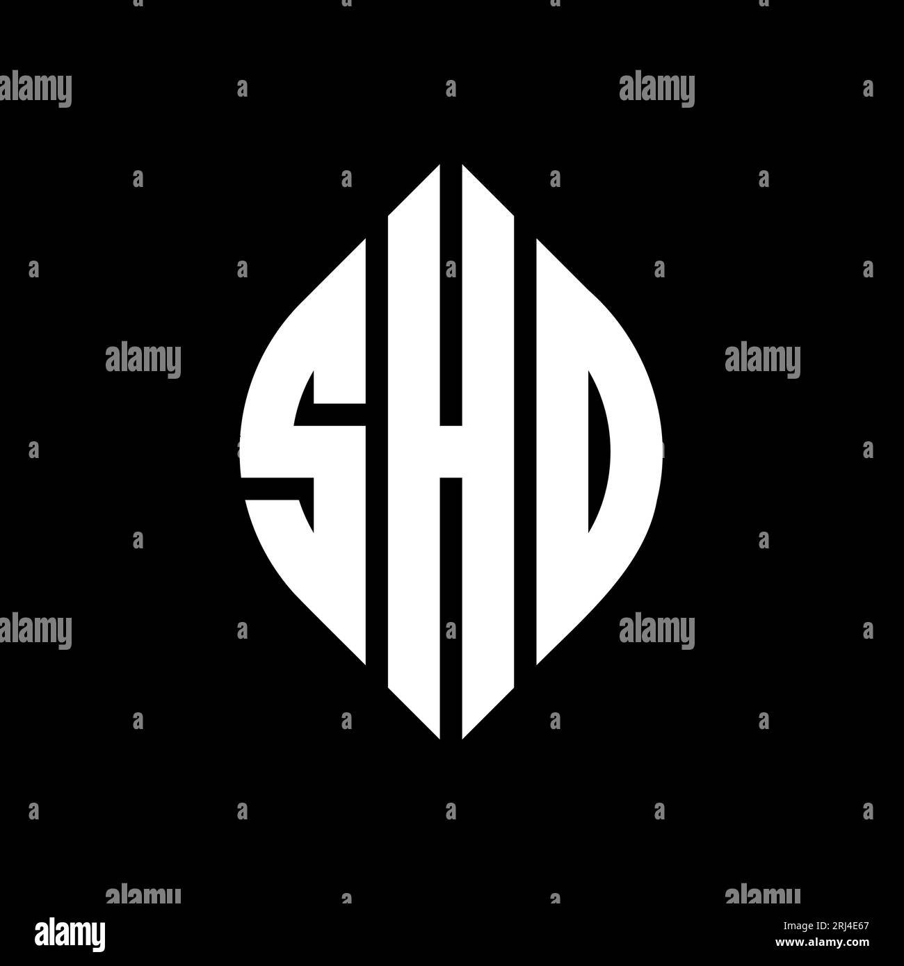Sho Circle Letter Logo Design With Circle And Ellipse Shape Sho