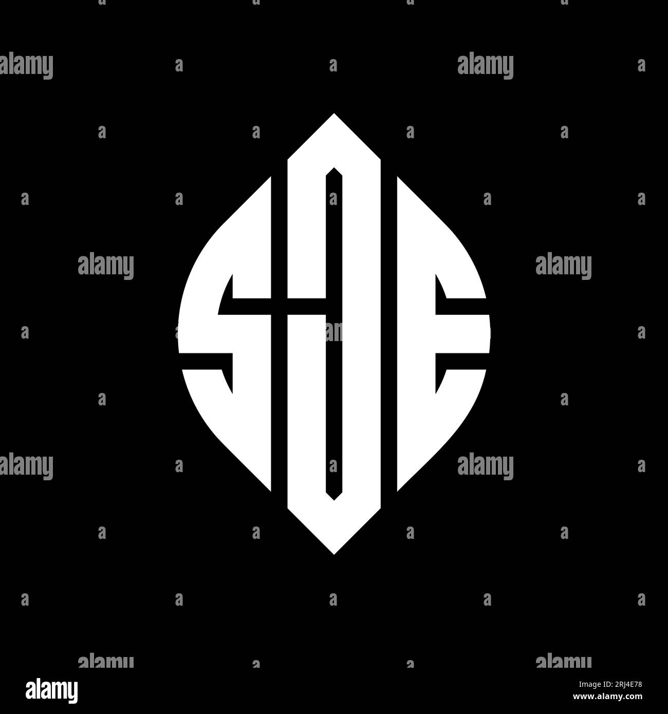 SJE circle letter logo design with circle and ellipse shape. SJE ...