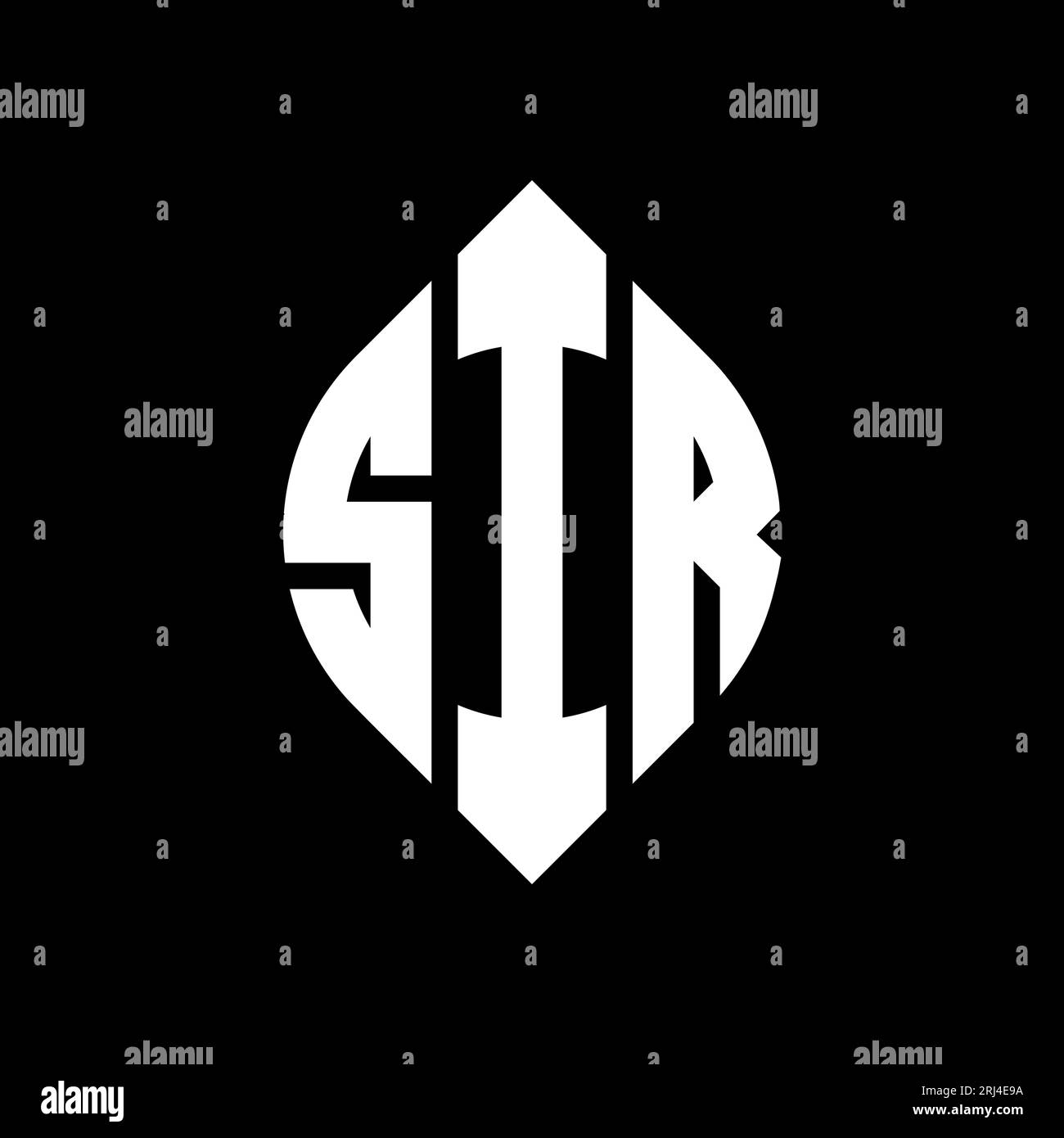 SIR circle letter logo design with circle and ellipse shape. SIR ...