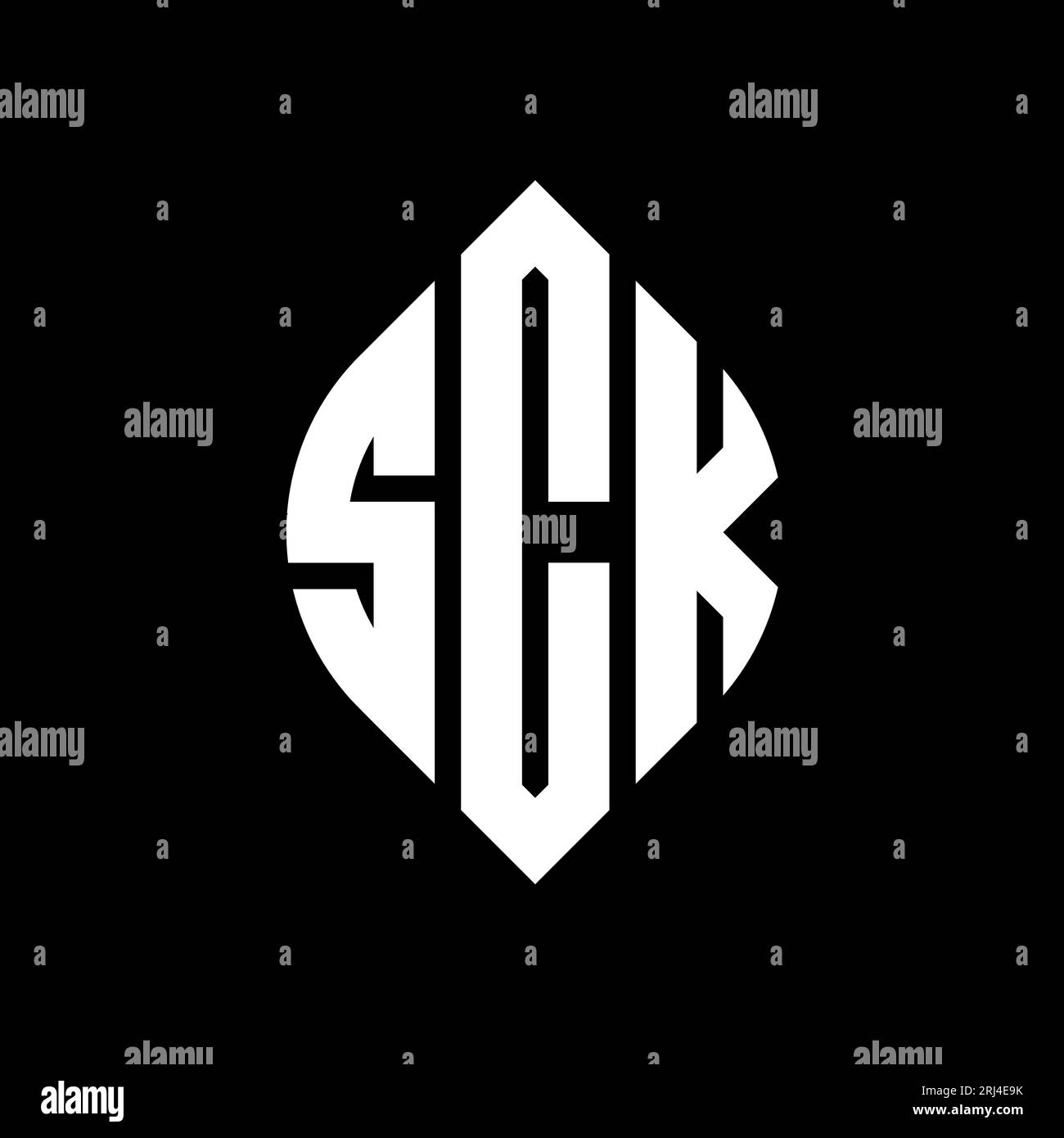 SCK circle letter logo design with circle and ellipse shape. SCK ...
