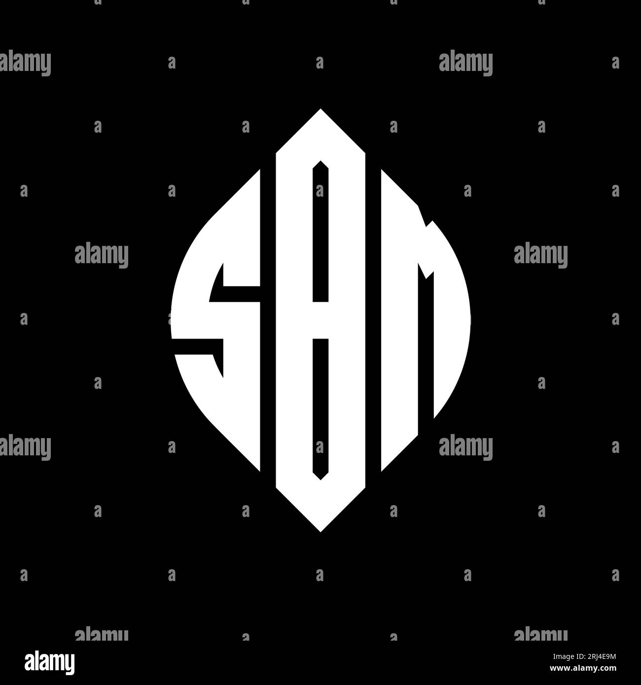 SBM circle letter logo design with circle and ellipse shape. SBM ...