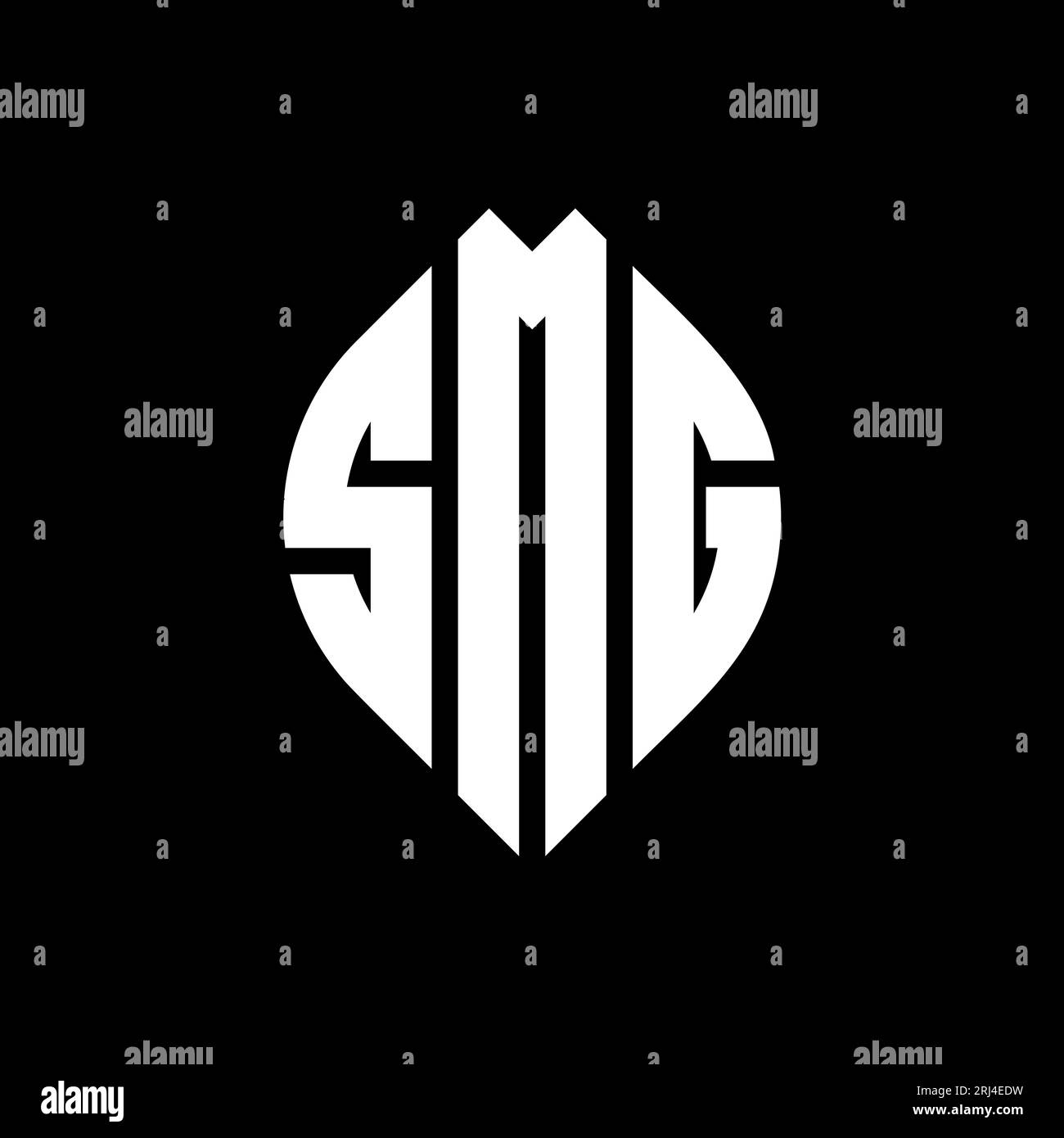 SMG circle letter logo design with circle and ellipse shape. SMG ...