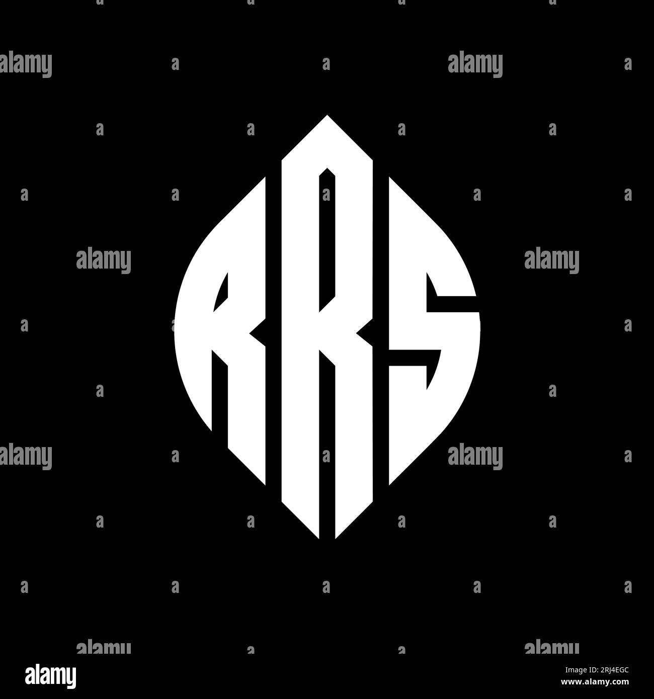 RRS circle letter logo design with circle and ellipse shape. RRS ...