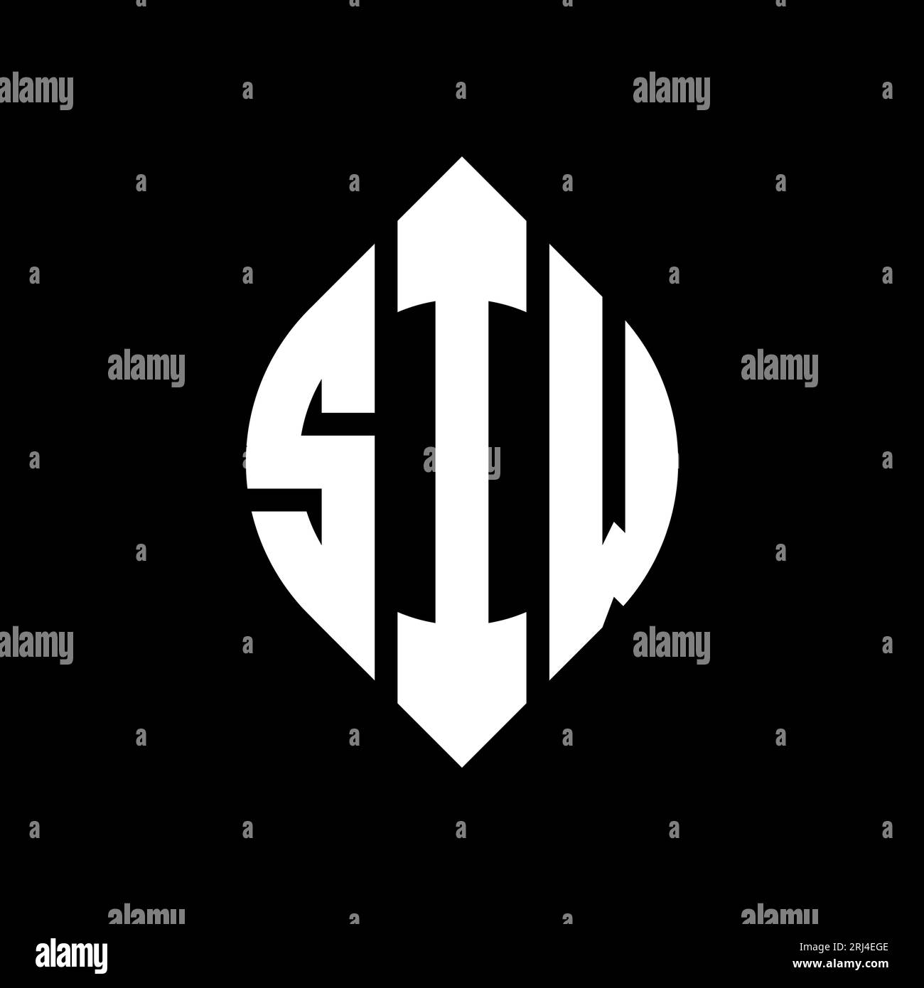 Siw Circle Letter Logo Design With Circle And Ellipse Shape Siw Ellipse Letters With