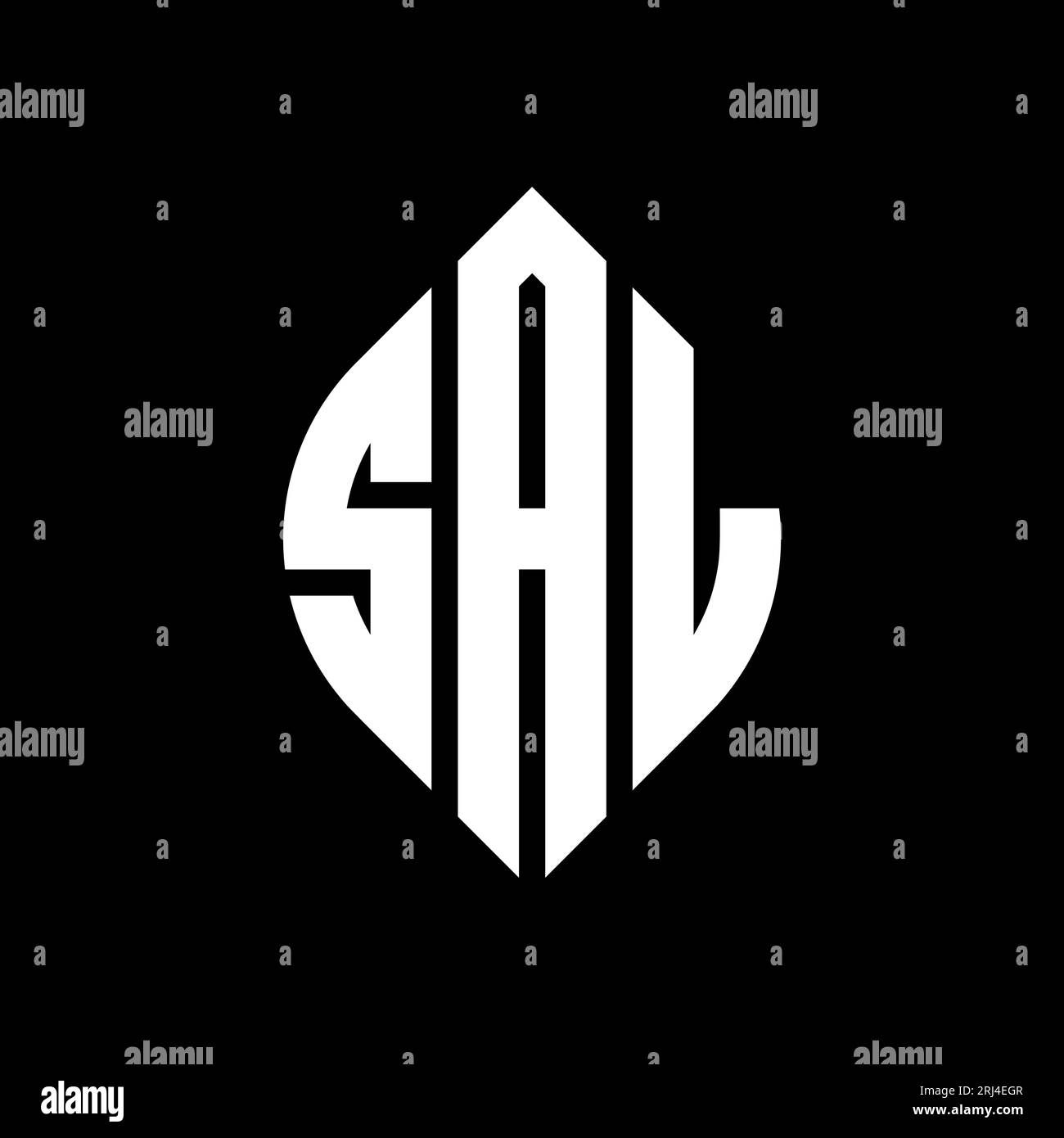 SAL circle letter logo design with circle and ellipse shape. SAL ...