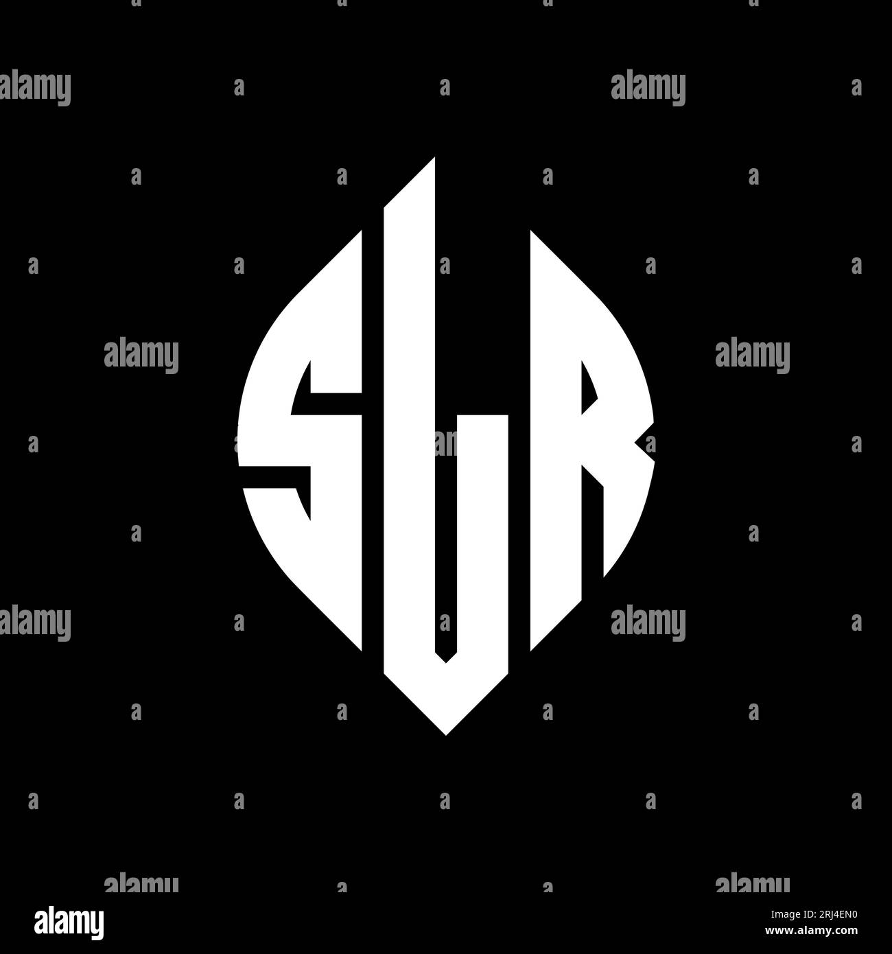 SLR circle letter logo design with circle and ellipse shape. SLR ...